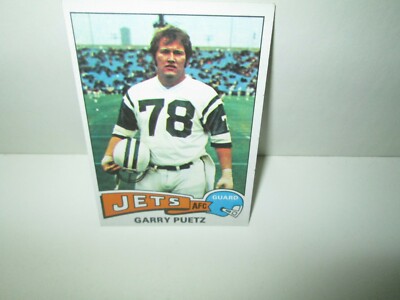 GARRY PUETZ 1975 FOOTBALL CARD Topps #259 Rookie NEW YORK JETS Guard NM ...
