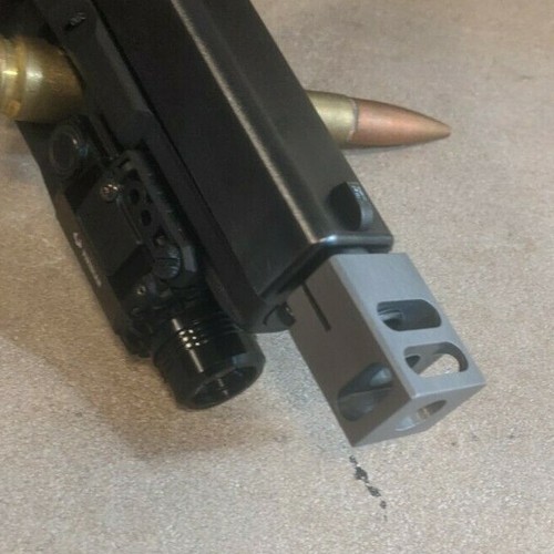 .40 cal and 10mm Muzzle Brake 9/16x24 TPI GREY for Glock 22 width ...