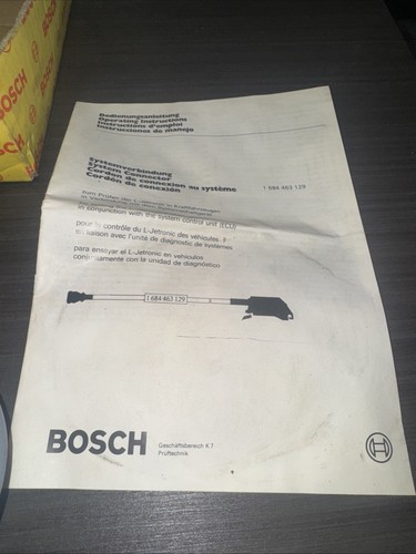 BOSCH Electric Diagnostic Cable For L Jetronic 1 684 463 129 | eBay