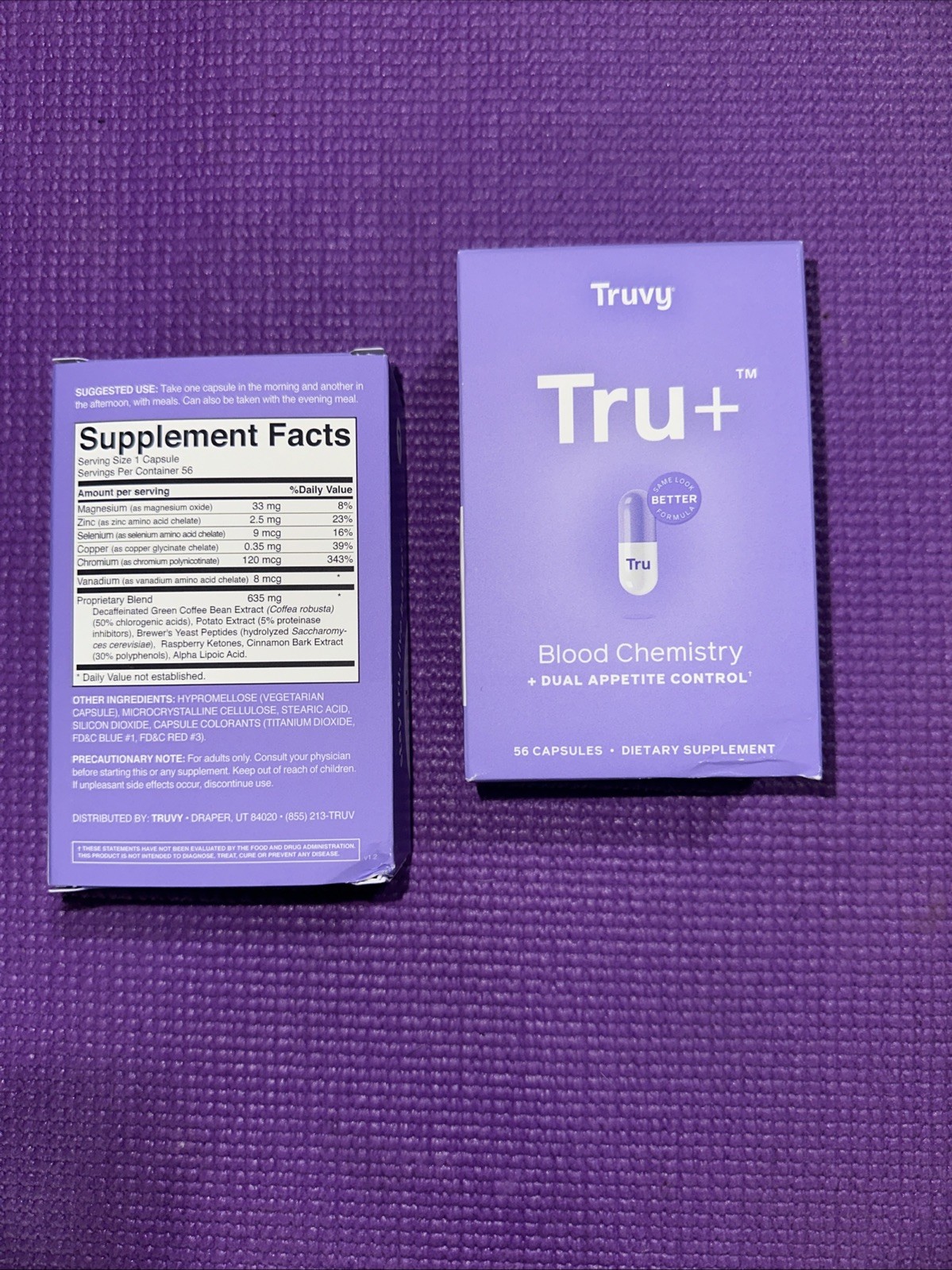 Truvy Tru+ Dual Appetite Suppressant for Weight Loss – 56 Capsules – 2 ...