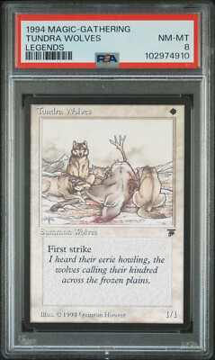 1994 Magic The Gathering Legends Tundra Wolves PSA 8 NM-MINT Fresh ...
