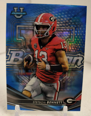 STETSON BENNETT #/150 BLUE Refractor 2022 23 Bowman's Best NCAA ...