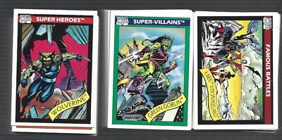 1990 Marvel Universe Comics Series 1 Trading Card Set InComplete (6 ...