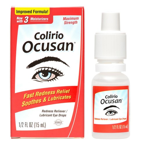 Colirio Ocusan® Eye Drops - Maximum Strength Redness Reliever 15 mL Exp ...