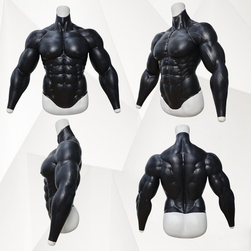 SMITIZEN Upgraded Silicone Fake Muscle Suit Chest Abdomen For Costume ...