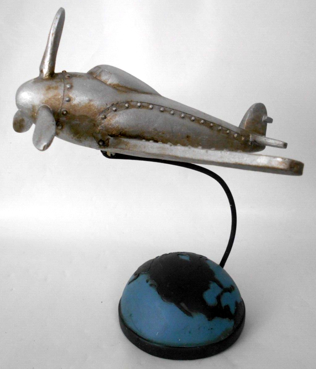 Airplane Desk Display Decor 1 Propeller Rustic Plane Model Shelf Decor ...