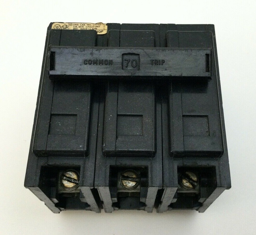 Westinghouse HQP HQP3070H 3 Pole 70 Amp Circuit Breaker Quicklag P | eBay