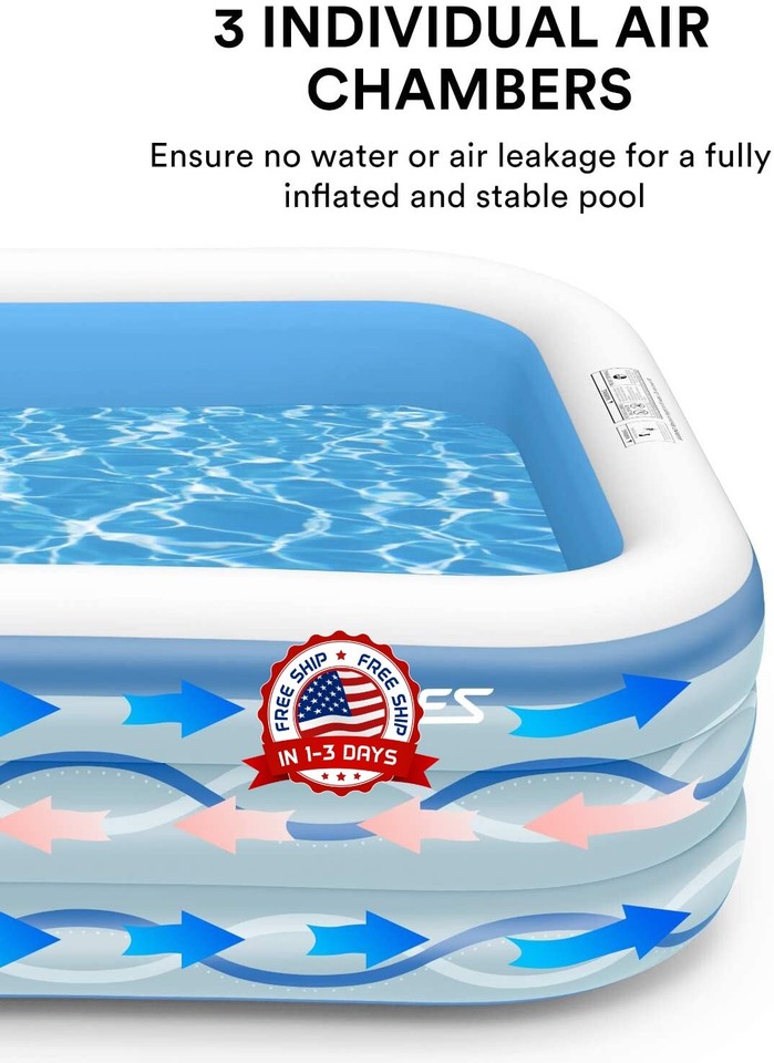 Piscina Gigante Inflable Baño Plegable Portátil Para Niños os Familia ...