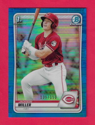JACKSON MILLER 2020 Topps 1st Bowman Draft Chrome BLUE REFRACTOR /150 ...