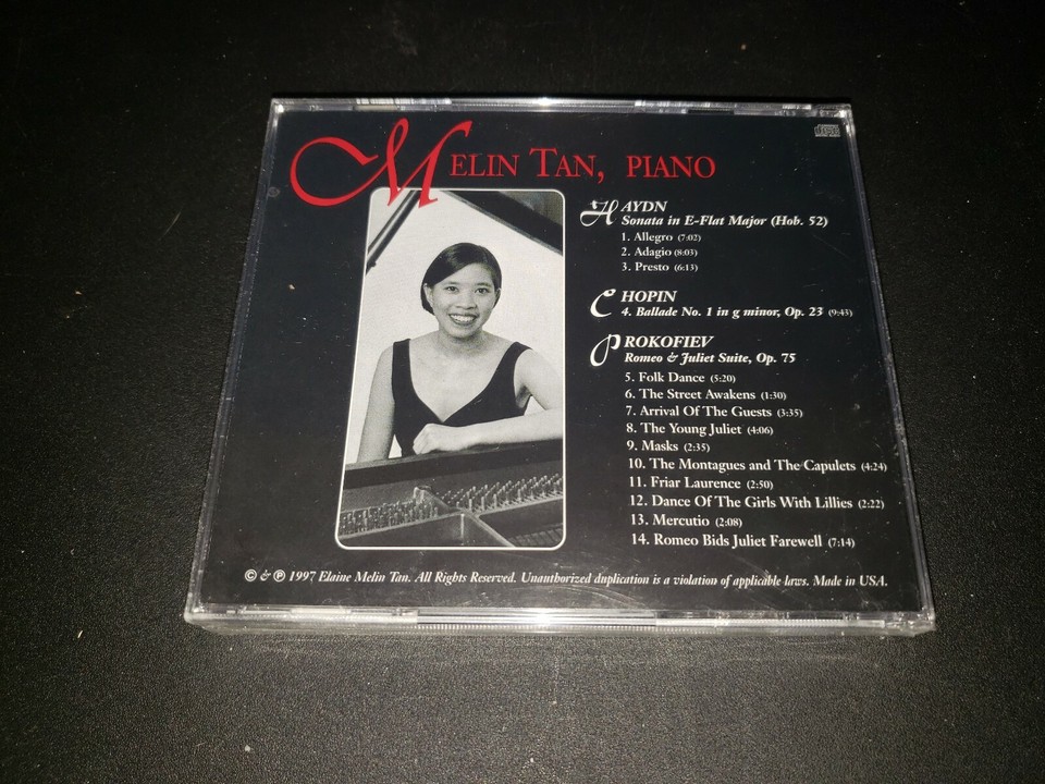 Melin Tan Piano CD New 1997 Dr. Melin Tan-Geller Haydn Chopin Profokiev ...