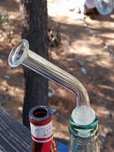 Glass Mouthpiece 14mm Male With Matching Female Adapter Bong Bubbler ...
