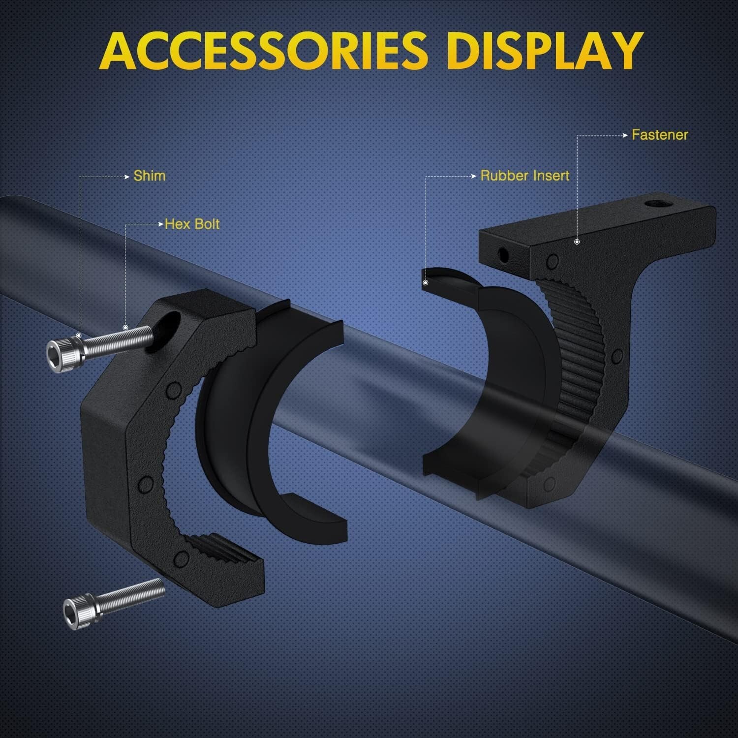 Nilight 4PCS Roll Bar Clamps Mounting Brackets LED Light Mount Clamps ...