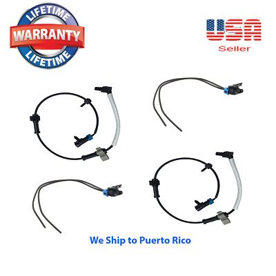 2 ABS Wheel Speed Sensor Front R & L with connector Fit Chevrolet GMC ...