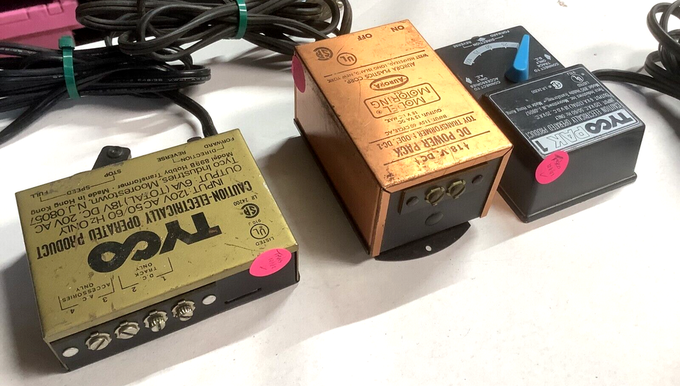 3 HO Scale Model Railroad Transformers: Tyco 895 Pak 1, Tyco 899B ...