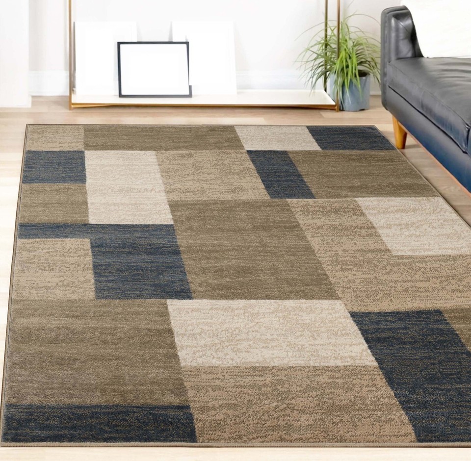 Clifton Geometric Patchwork Bedroom Living Room Area Rugs Or Door Mat ...