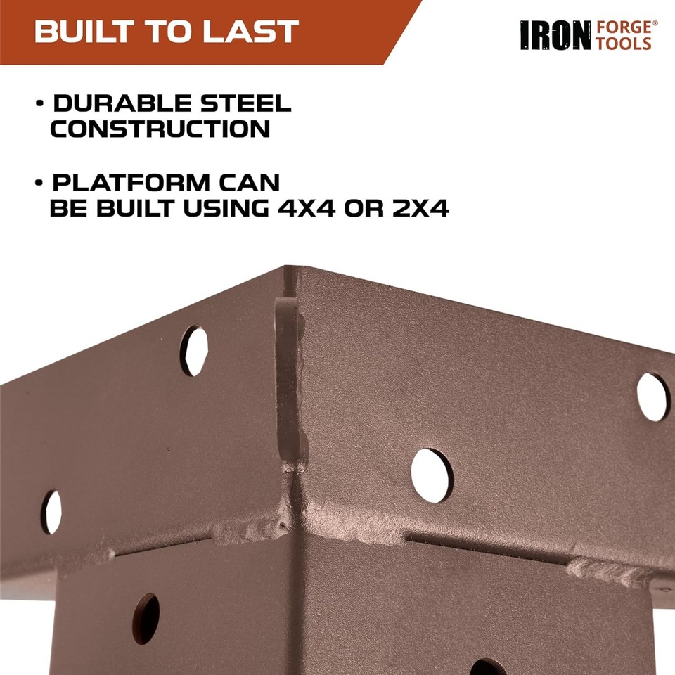 Deer Stand Brackets, 4x4 Powder Coated Steel Elevator Brackets for ...