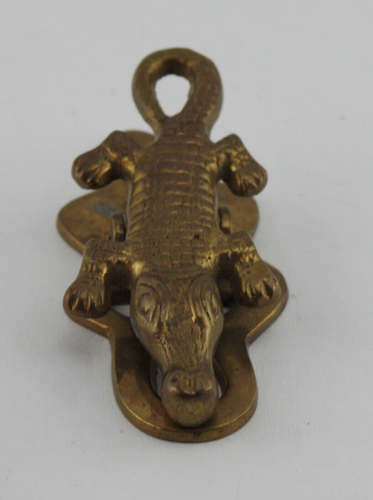 Vintage Brass Crocodile Alligator Design Clip Paper Holding Office UFC ...