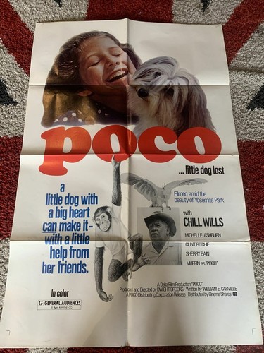 VINTAGE ORIGINAL Cinema Movie Poster One Sheet Mancave Poco Chill Wills ...
