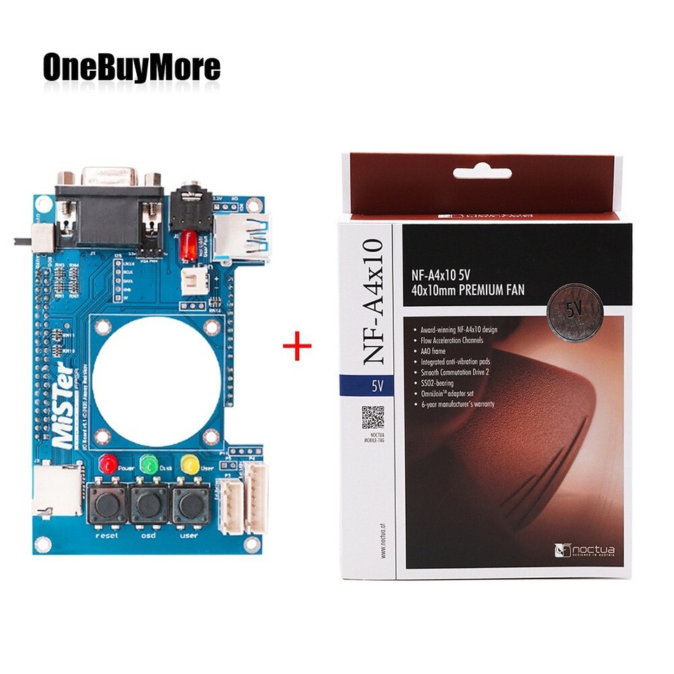 Mister-FPGA-IO Board MiSTer FPGA IO Board V6.1 (with Cooling Fan for ...