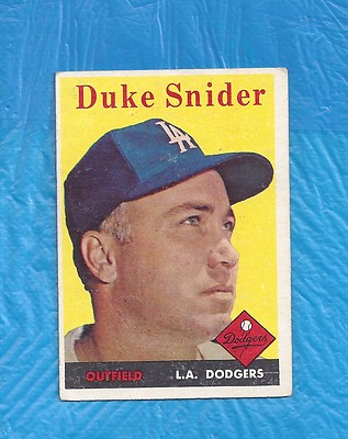DUKE SNIDER 1958 TOPPS #88 DUKE SNIDER LOS ANGELES DODGERS HOF | eBay