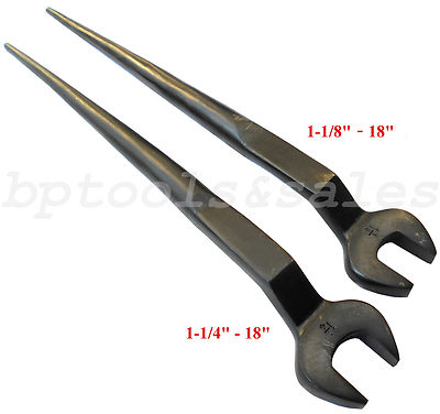 2pc Iron Worker Spud Wrench Construction Wrench 1-1/4" & 1-1/8 ...