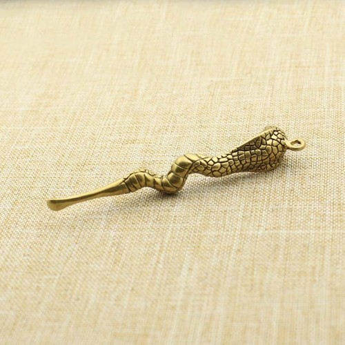 Solid Brass Cobra Ear Pick Key Chain Pendant Jewelry Gift Animal ...