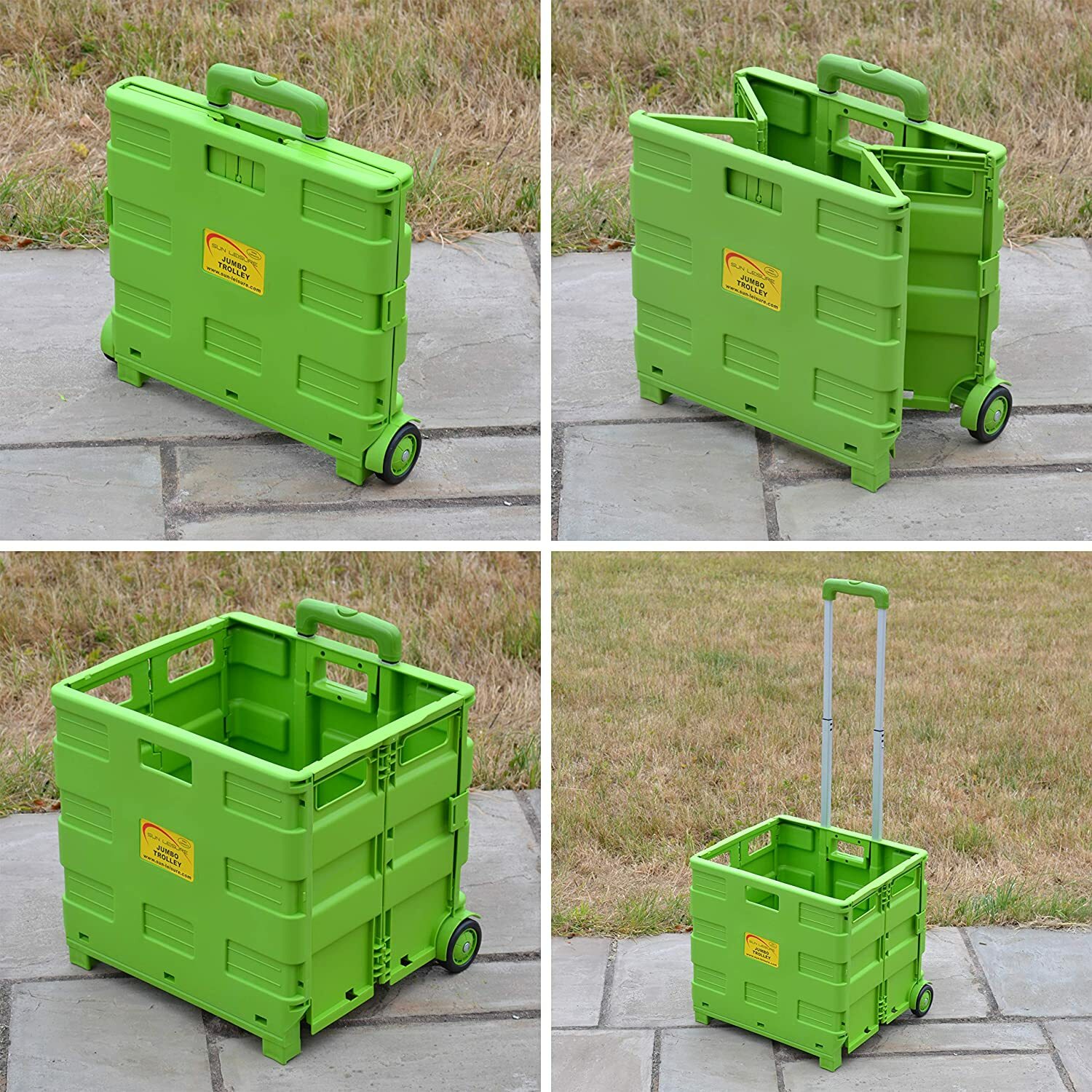 Heavy Duty Pack & Go Shows Foldable Portable Shopping Transport Box ...