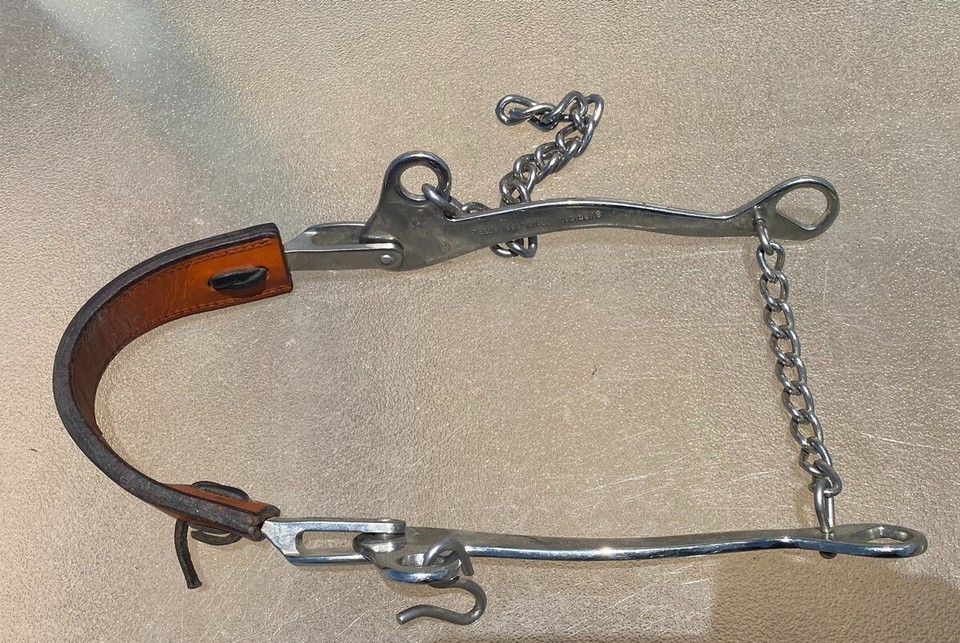 HORSE HACKAMORE - SLIESTER Bit Co - No. 40 Shorty 7" Shanks Light Oil ...