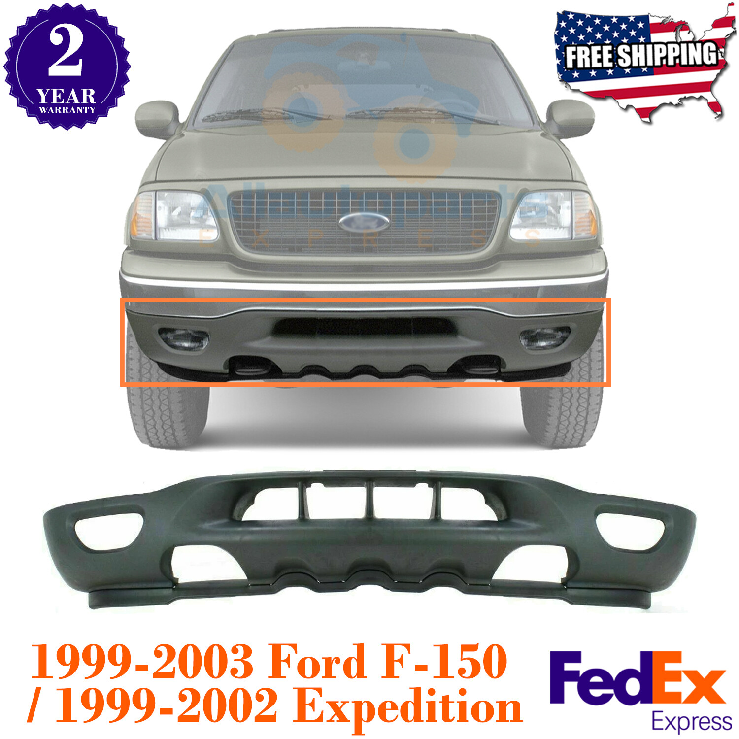 Front Lower Valance For 1999-2003 Ford F-150 / 1999-2002 Expedition | eBay