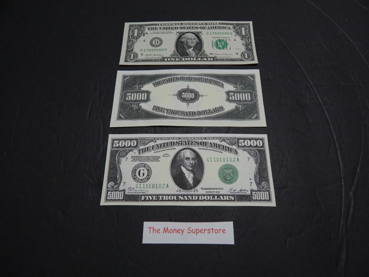 1934 5000 Dollar Bill