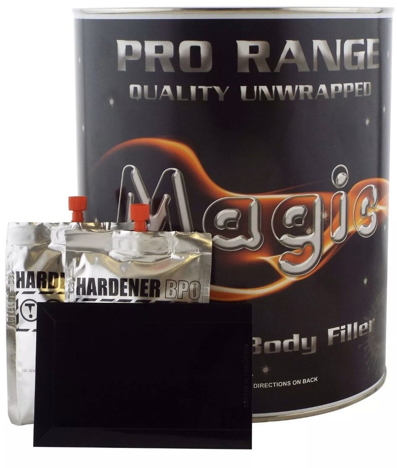 3 x Pro Range Premium MAGIC Easy Sand Body Filler 3.5L & Hardener Car ...