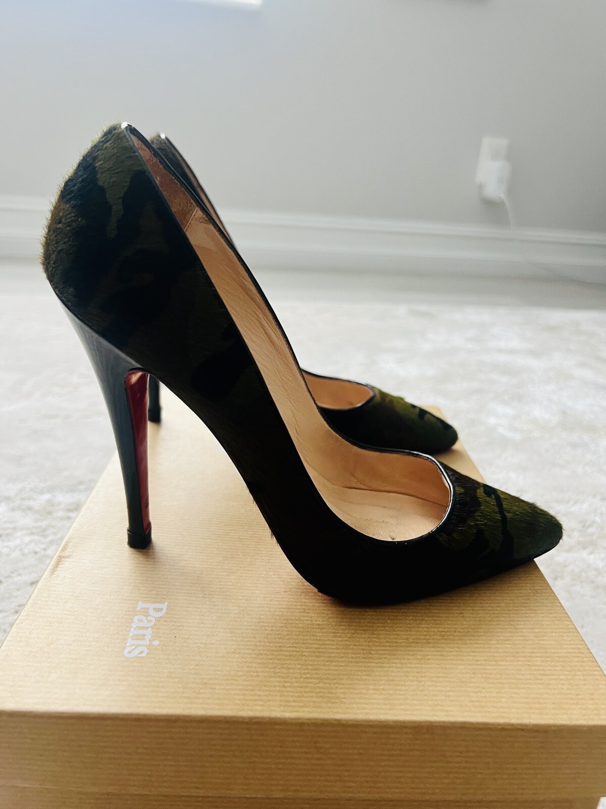 Christian Louboutin Pigalle 100 Camo Pumps Shoes Size… - Gem