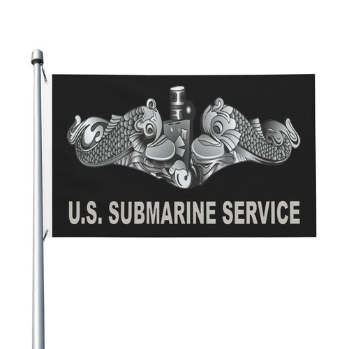 US Submarine Service Dolphins With US Flag Banner Breeze Flag Outdoor ...