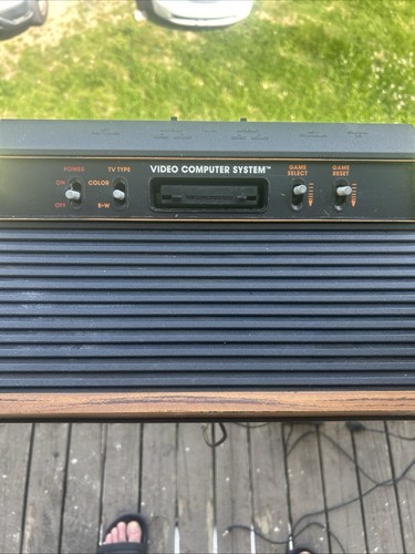 ATARI 2600 CONSOLE W/AV COMPOSITE VIDEO MOD TELE GAMES CENTER/UNO CART+ ...