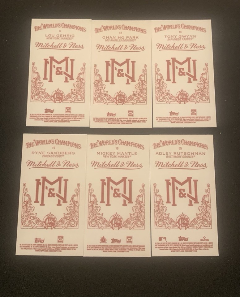 2025 Topps Allen & Ginter Mini Mitchell & Ness Back SP Card Lot 24 ...