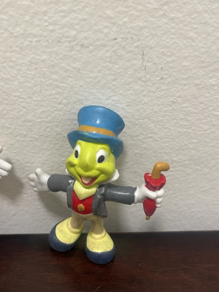 Vintage Walt Disney Bend Ems Jus Toys Poseable Pinocchio & Jiminy ...