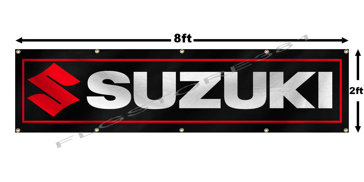 Suzuki Banner Flag 2x8Ft Car Racing Motorcycle Bike Biker Motocross New ...