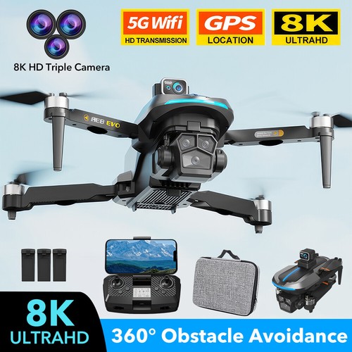 5G WiFi FPV Camera Drone GPS Auto Return Home 8K EIS Triple Camera RC ...