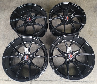Set of 4 Custom 19 inch Wheels Rims 5X112 Staggered Black May fit 2017 ...