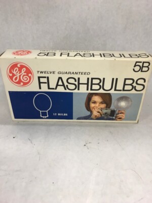 VINTAGE GE FLASHBULBS 5B BLUE TOP CAMERA 12 PCS ORIGINAL BOX | eBay