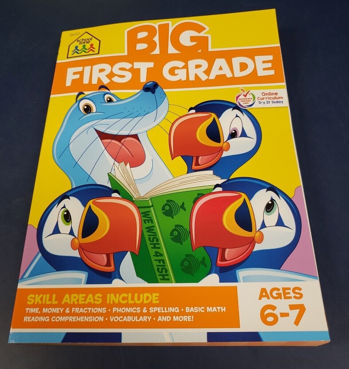 School Zone Big First Grade Beginning Reading Math-Word-Time Workbook ...