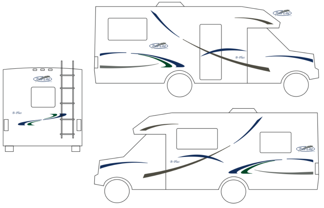 TRAIL LITE RV CAMPER TRAILER DECALS STICKERS R VISION B PLUS 2004 ...
