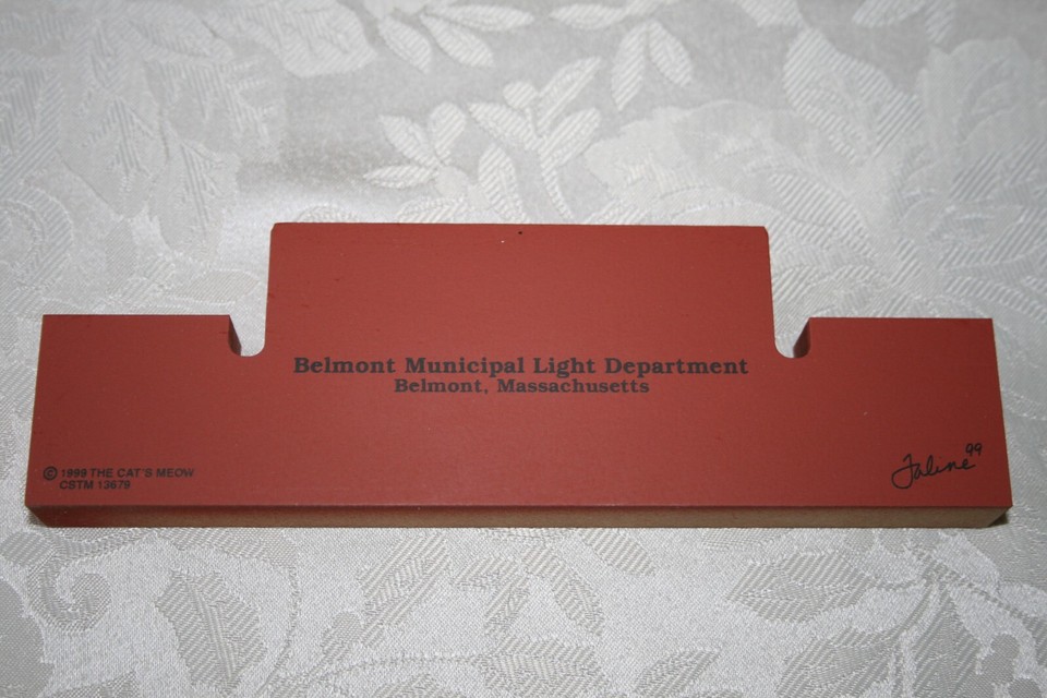 Cat's Meow Village Belmont Light Dept Massachusetts MA wooden house ...