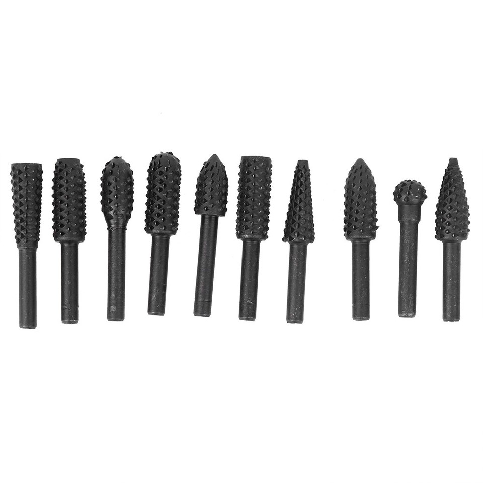 ﹣10pcs Burr Set Electric Rasp File For Woodworking Carving Tool 1/4in ...