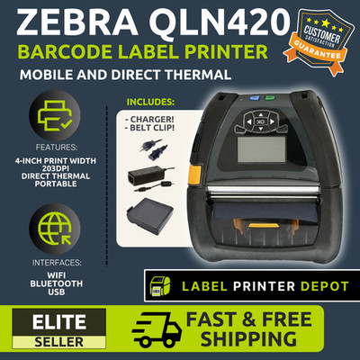 Zebra QLn420 Wireless Thermal Label Printer, WiFi/Bluetooth, with ...