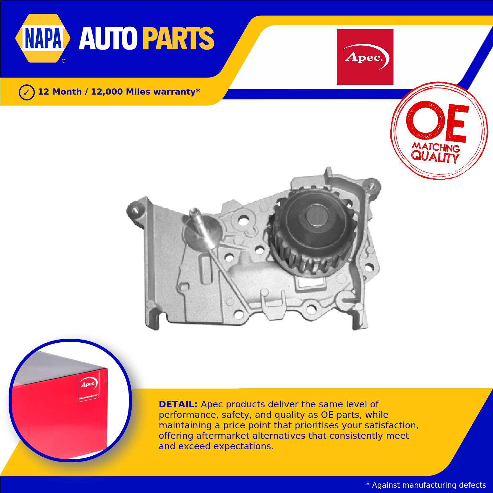 Water Pump fits RENAULT MODUS JP0 1.4 08 to 13 Coolant 210100753R ...