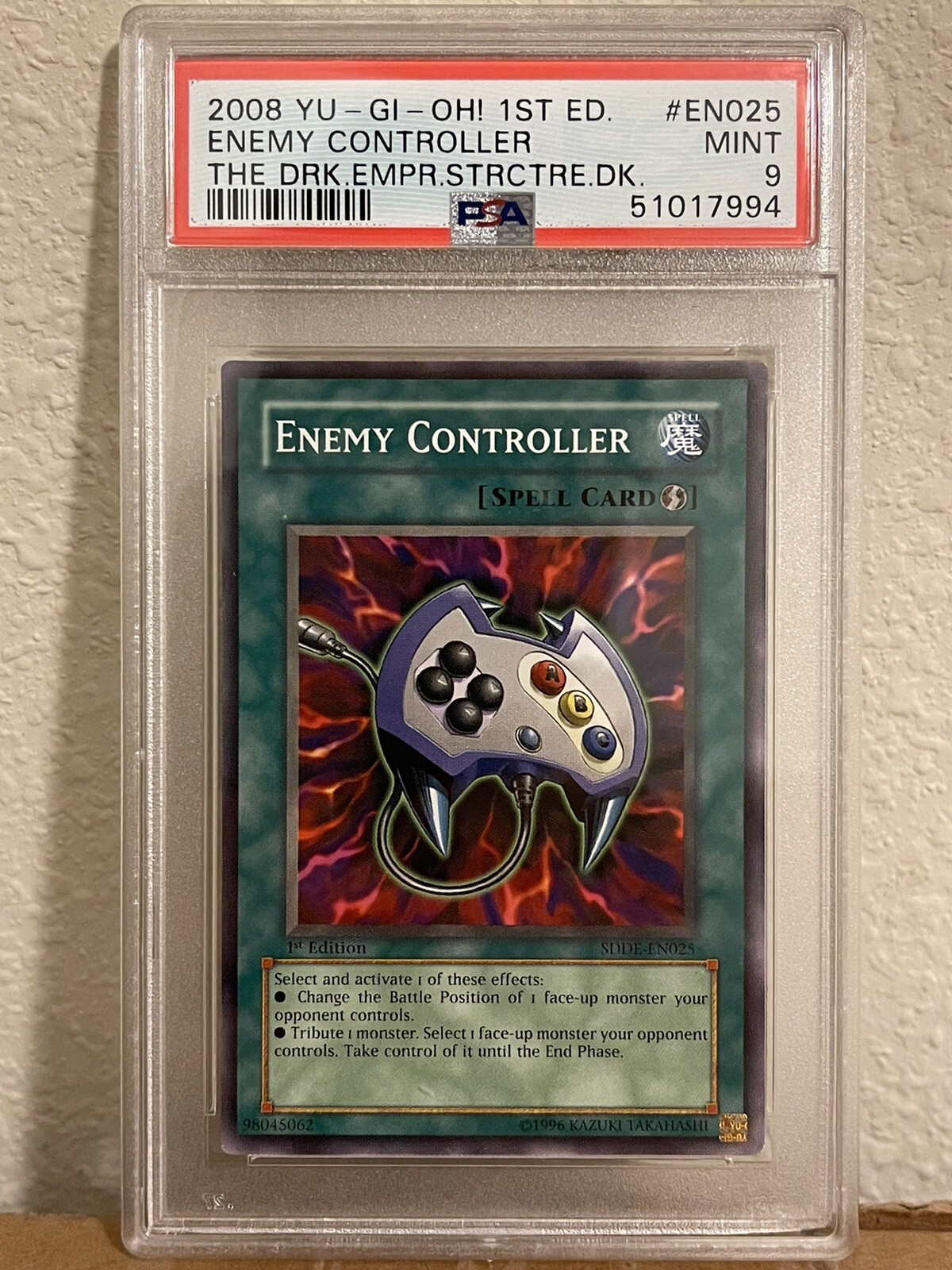 2008 Yu-Gi-Oh! Enemy Controller 1st Edition Dark Emperor SDDE-EN025 PSA 9 POP 1 | eBay