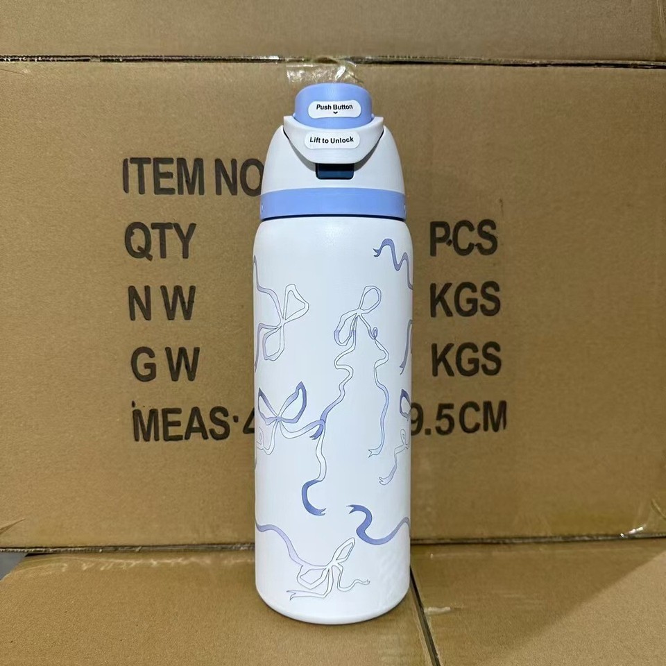 Owala Urban Cup Exclusive 32 oz Tied And True Blue Bows Bottle Gift New ...