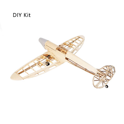 WWII British Spitfire Fighter Balsa Wood Aircraft KIT RC Model Skin ...
