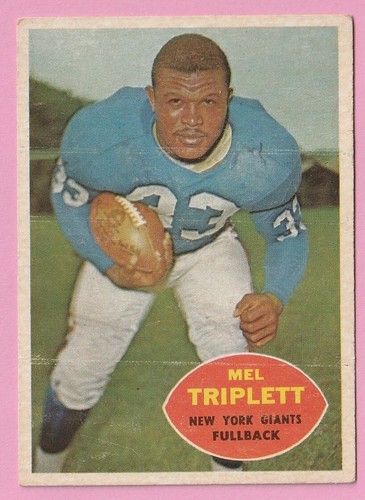 1960 Topps Football Card #73 Mel Triplett New York NY Giants *J1 | eBay